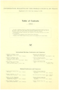 Information bulletin of the World Council of Peace - Digital Commonwealth