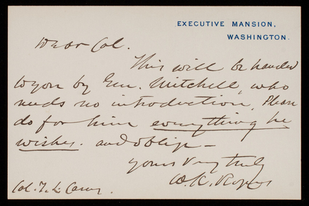 W. K. Rogers to Thomas Lincoln Casey, undated [November 1880] - Digital ...