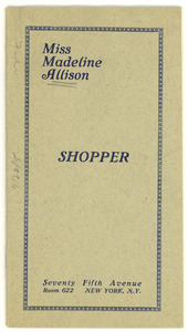 Miss Madeline Allison shopper - Digital Commonwealth