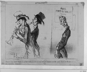 Monsieur Léon Faucher tenant à se faire rendre, à la sortie de son ...