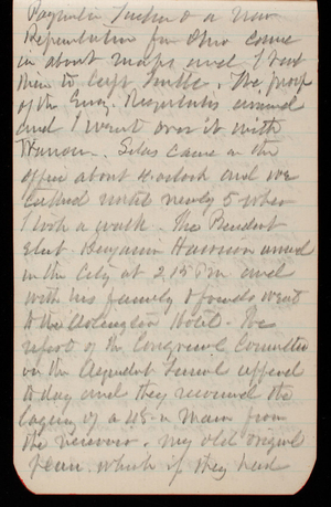 Thomas Lincoln Casey Notebook, February 1889-April 1889, 12, paymaster ...