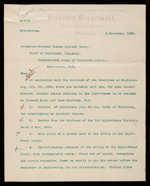 James Gregory to Thomas Lincoln Casey, November 2, 1889 - Digital ...