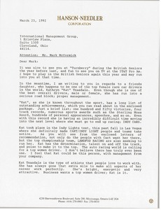 Letter from G. Eric Hanson to Mark H. McCormack - Digital Commonwealth