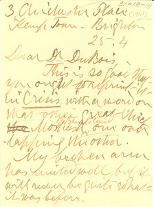 Letter from Frances Hoggan to W. E. B. Du Bois - Digital Commonwealth