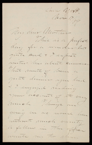 Edward Pearce Casey to Emma Weir Casey, November 17, 1889 - Digital ...