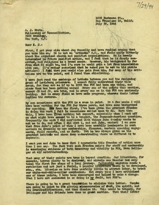 Letter from Caleb Foote to A. J. Muste - Digital Commonwealth