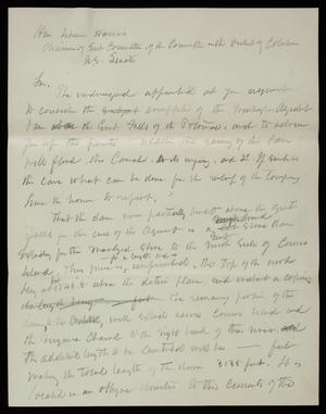 Thomas Lincoln Casey to Isham Harris, undated, draft [1882] - Digital ...