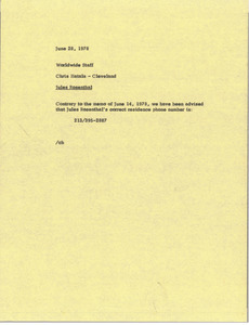 Letter from Chris Hatala to worldwide staff - Digital Commonwealth