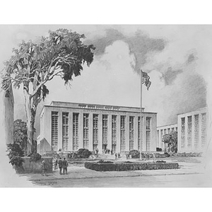 Architectural drawing of Ell Hall (Ell Student Center) - Digital ...