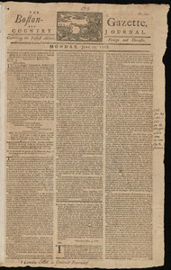 The Boston-Gazette, and Country Journal, 27 June 1768 - Digital ...