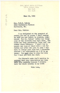 Letter from YMCA of the City of New York to Nina Du Bois - Digital ...