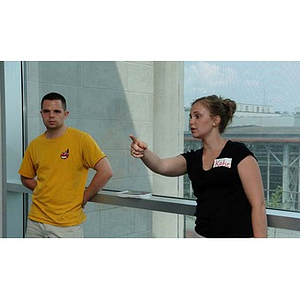 Sam Chase and Katie at Torch Scholars event - Digital Commonwealth