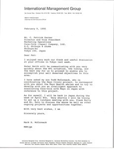 Letter from Mark H. McCormack to C. Patrick Garner - Digital Commonwealth