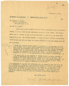 Letter from Arthur B. Spingarn to Wilford H. Smith - Digital Commonwealth