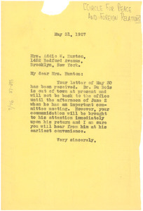 Letter from unidentified correspondent to Addie W. Hunton - Digital ...