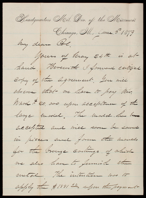 General W. D. Whipple to Thomas Lincoln Casey, June 3, 1879 - Digital ...