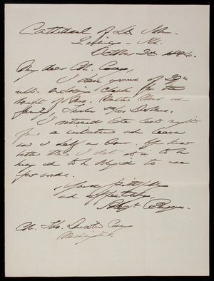 Bishop Burgess to Thomas Lincoln Casey, October 2, 1884 - Digital ...