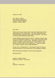 Letter from Judith A. Chilcote to Mary W. Pierce - Digital Commonwealth