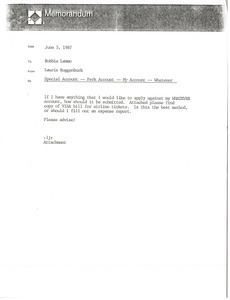 Memorandum from Laurie Roggenburk to Bobbie Lemmo - Digital Commonwealth