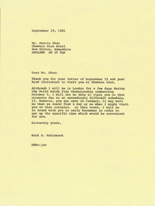 Letter from Mark H. McCormack to Martin Skan - Digital Commonwealth