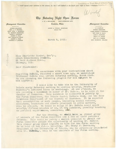 Letter from the Saturday Night Open Forum to the Adult Education ...