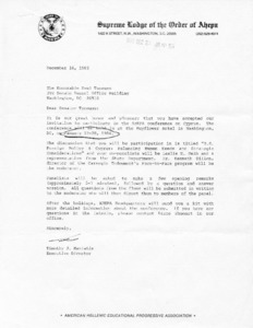 Letter to Paul Tsongas from Timothy J. Maniatis - Digital Commonwealth