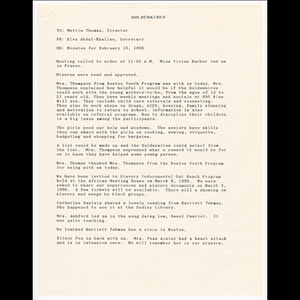 Minutes of Goldenaires meeting held February 16, 1990 - Digital ...