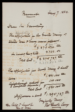Thomas Lincoln Casey to Robert T. Lincoln, January 7, 1882 - Digital ...
