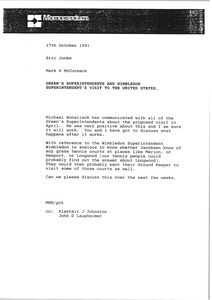 Memorandum from Mark H. McCormack to Eric Jonke - Digital Commonwealth