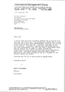 Letter from Mark H. McCormack to Paul Verkuil - Digital Commonwealth
