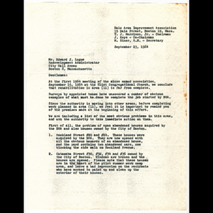 Letter from T.J. Morrison, Jr. to Edward J. Logue concerning ...