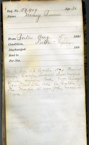 Tewksbury Almshouse Intake Record: Burns, Mary - Digital Commonwealth