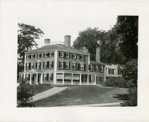 Oblique exterior view of the Codman House, Lincoln, Mass., ca. 1899 ...