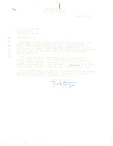 Letter from Paul Partington to W. E. B. Du Bois - Digital Commonwealth