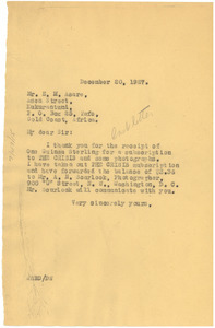 Letter from W. E. B. Du Bois to Emmanuel Moses Asare - Digital Commonwealth