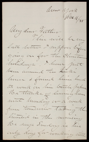 Edward Pearce Casey to Thomas Lincoln Casey, December 16, 1888 ...