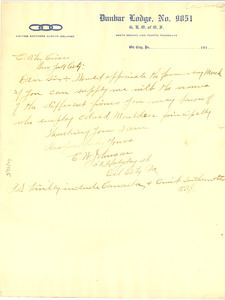 Letter from E. W. Johnson to the editor of the Crisis - Digital ...