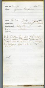 Tewksbury Almshouse Intake Record: Croghan, James - Digital Commonwealth