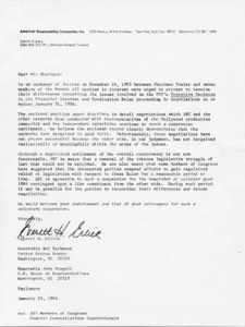 Letter to John Dingell and Honorable Bob Packwood from Everett H ...