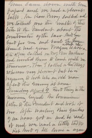 Thomas Lincoln Casey Notebook, February 1890-May 1891, 58, Green came ...