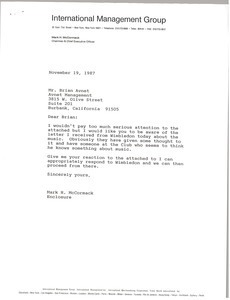 Letter from Mark H. McCormack to Brian Avnet - Digital Commonwealth