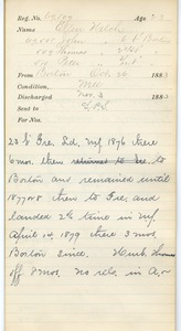 Tewksbury Almshouse Intake Record: Welch, Thomas - Digital Commonwealth