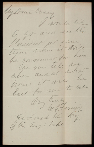 Major W. Twining to Thomas Lincoln Casey, undated [October 1878 ...