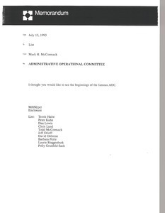 Memorandum from Mark H. McCormack to list - Digital Commonwealth