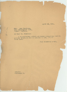 Letter from W. E. B. Du Bois to Anna Nussbaum - Digital Commonwealth