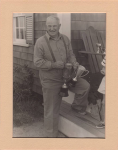 Sam Cahoon receiving cup from W. H. Yacht Club - Digital Commonwealth