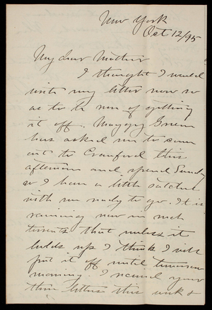 Edward Pearce Casey to Emma Weir Casey, October 12, 1895 - Digital ...