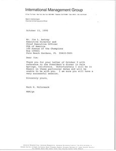 Letter from Mark H. McCoramck to Jim L. Awtrey - Digital Commonwealth