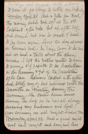 Thomas Lincoln Casey Notebook, February 1890-May 1891, 66, Mr. Paige ...