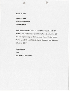 Memorandum from Judy Chilcote to David A. Rees - Digital Commonwealth